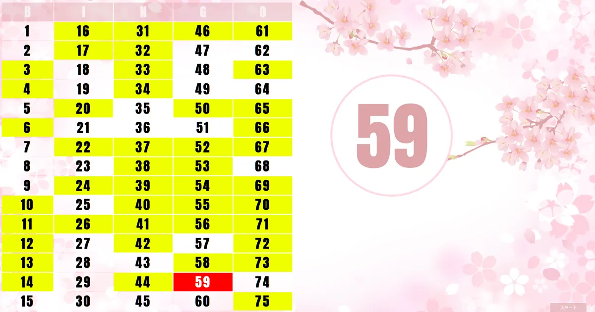 Bingo Drawing Machine - Cherry Blossoms Version