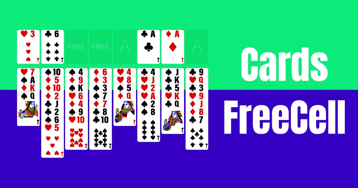 フリーセル。カードゲーム。 Free Cell. Cards Game.